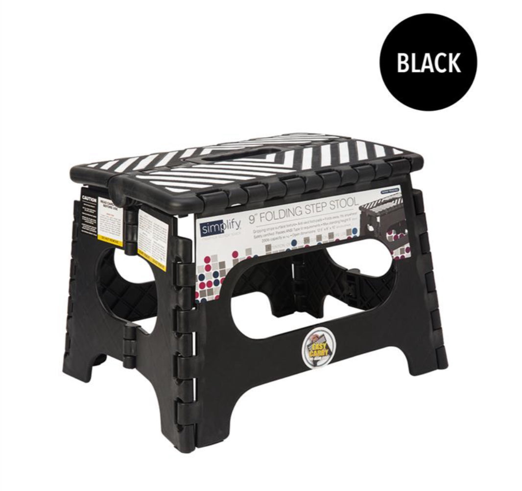 12" Folding Step Stool, Black – KENNEDY