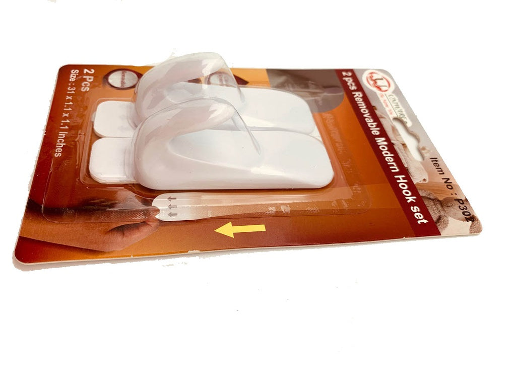 2pc Traceless Adhesive Modern Hook Set – Kettle & Cord